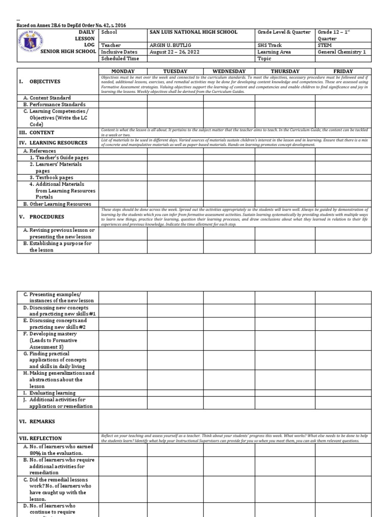 DLL Template | PDF | Change | Learning
