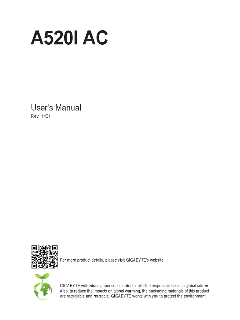 MB Manual A520i-Ac e 1401 PDF | PDF | Hdmi | Usb