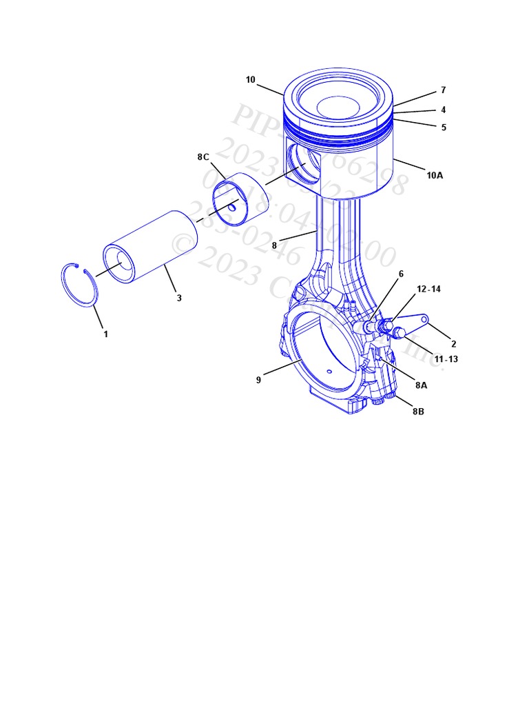 Piston and Connecting Rod Cat 3516 PDF | PDF