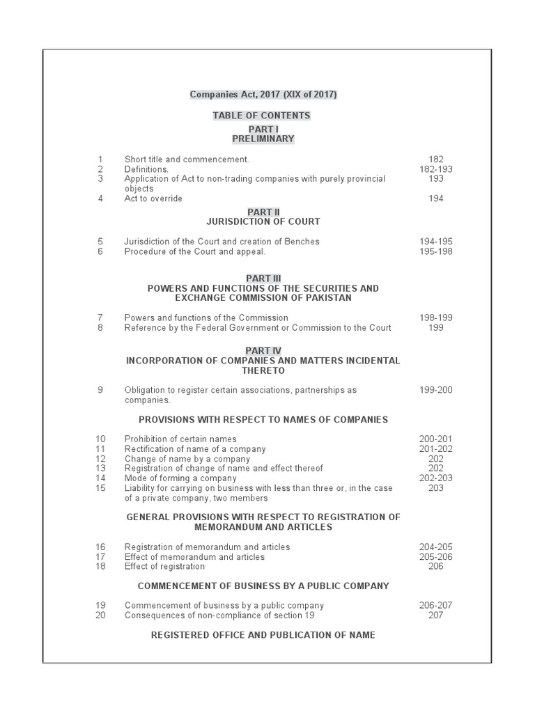 Companies Act 2017 PDF | PDF | Liquidation | Securities (Finance)