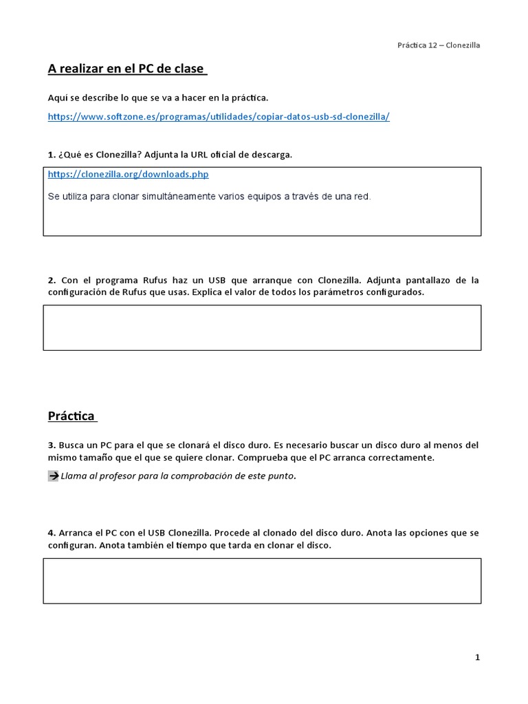 Pr12 Clonezilla | PDF