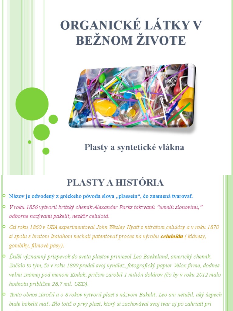 Plasty A Syntetickã© Vlã¡kna | PDF