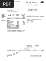 Military Pay Stub Template | PDF