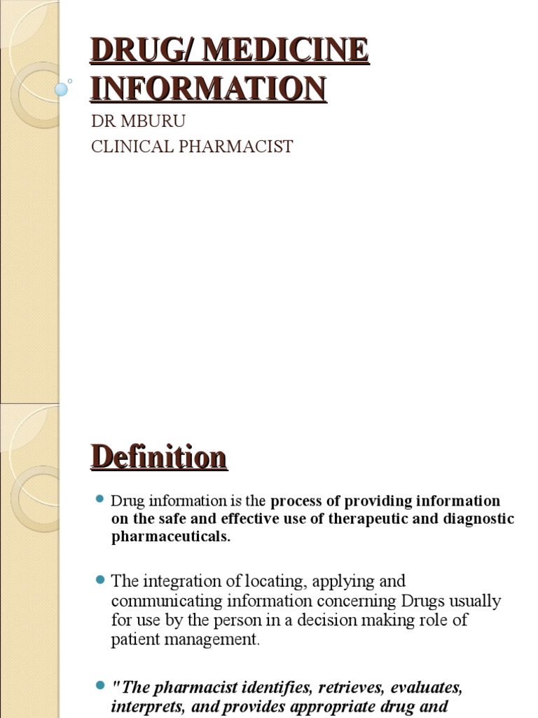 17. Drug infomation.ppt | PDF