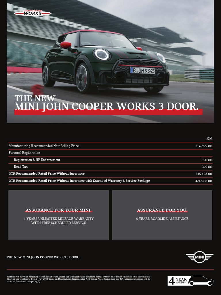 F56 John Cooper Works PM 3door PDF | PDF | Anti Lock Braking System | Mini