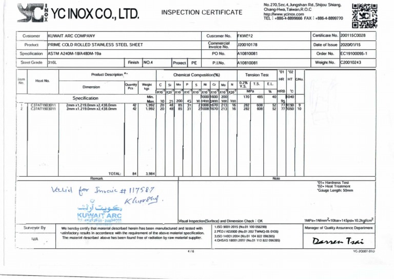 SS Data Sheet 2MM | PDF | Stainless Steel | Building Engineering