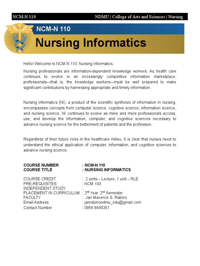 NCM 110 - Introduction | PDF