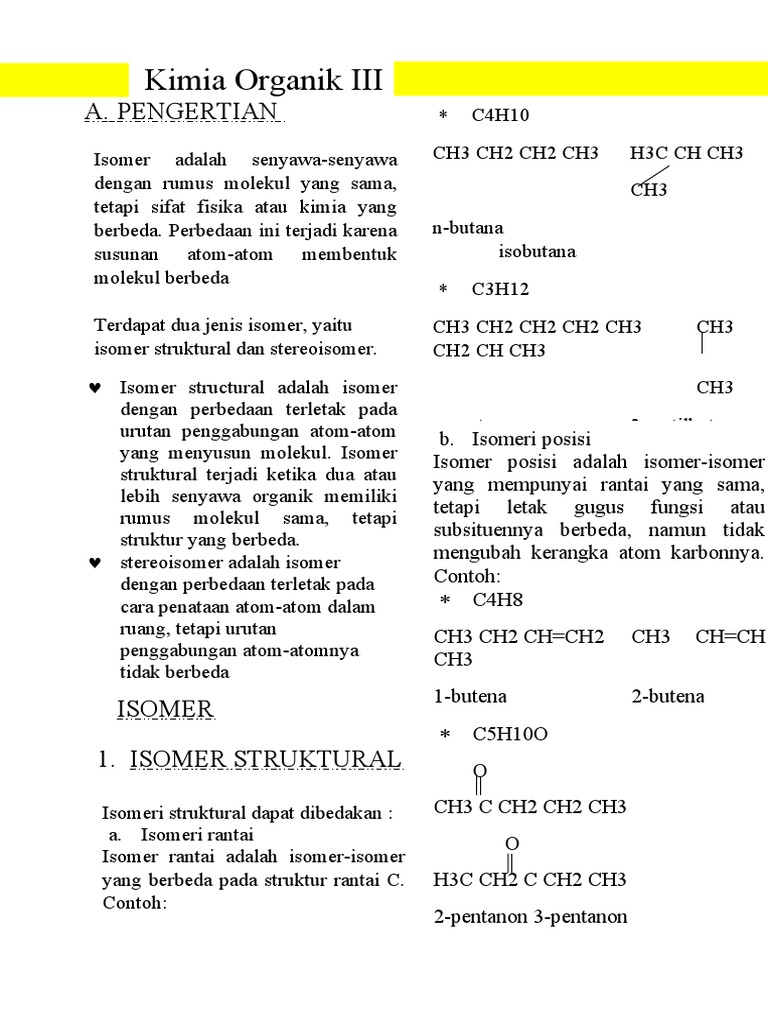 CTT Kimia Organik III | PDF