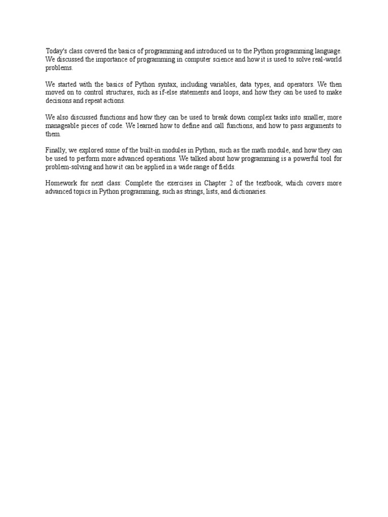 Introduction To Computer Science | PDF