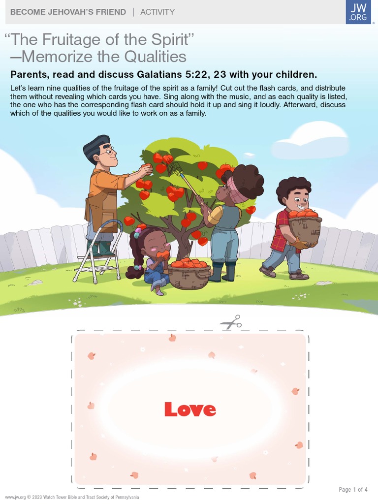 Family Activity: Fruit of the Spirit | PDF