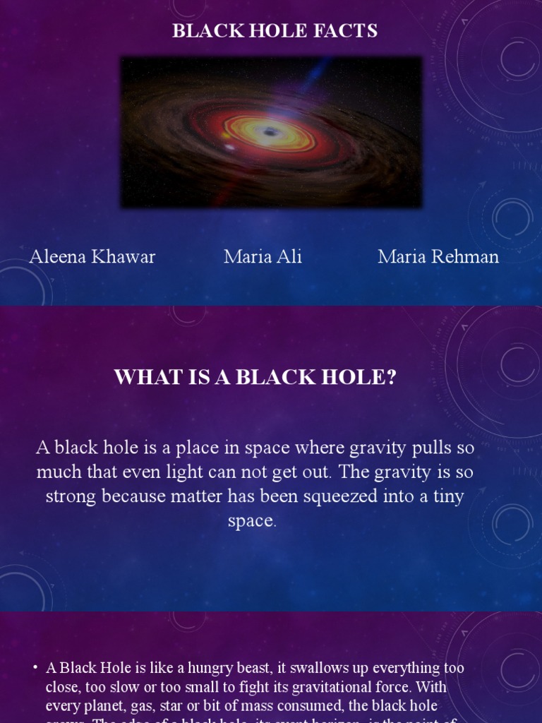 Black Holes Facts Presentation (Autosaved) | PDF | Black Hole | Stars