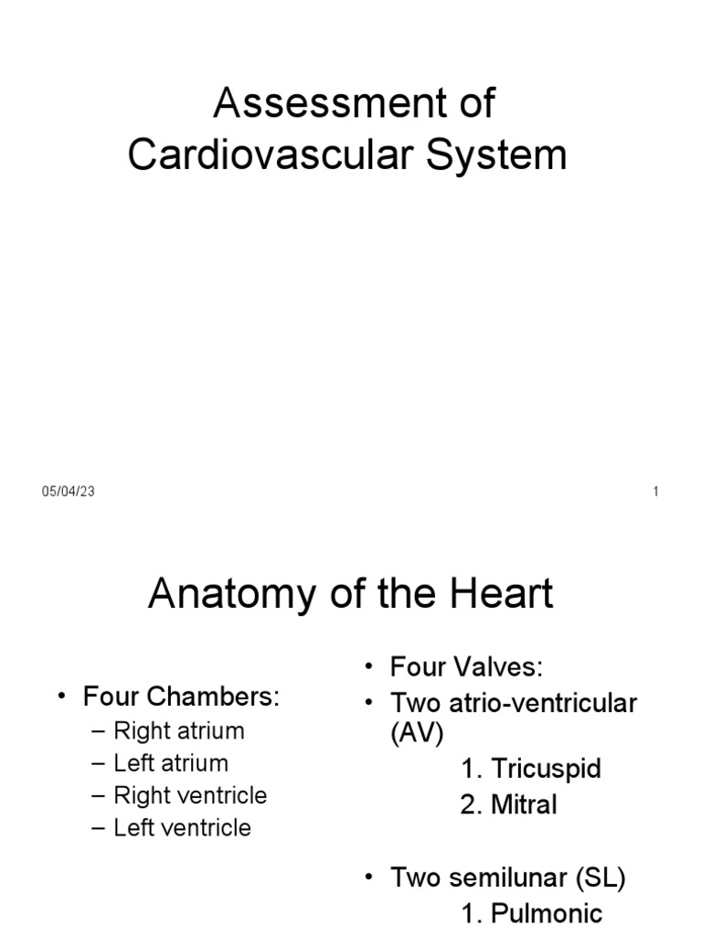 Cardiovascular Assessment-1 | PDF