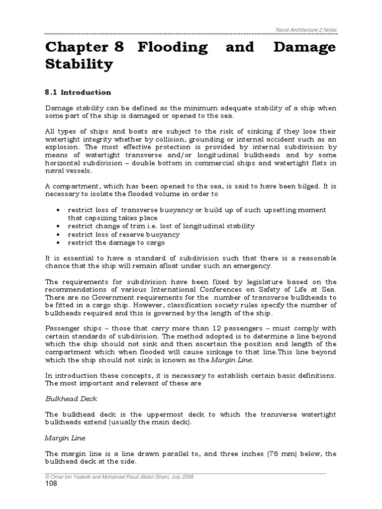 Damage Stability 1 PDF | PDF | Shipping | Heavy Industry