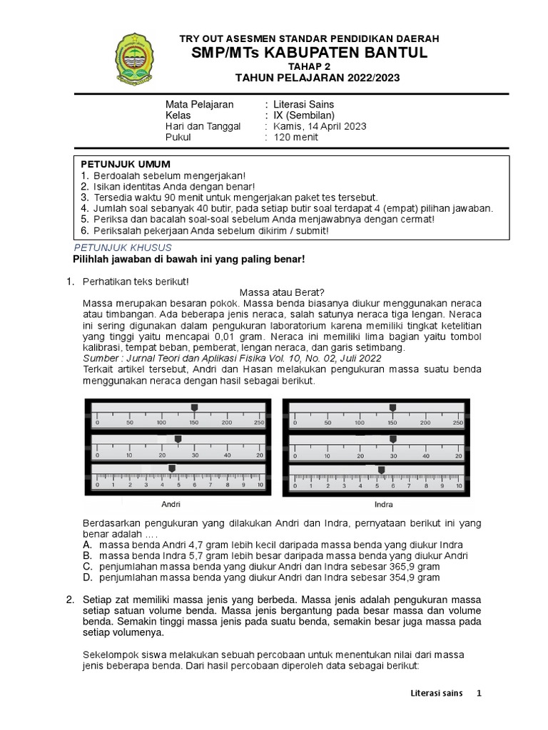 Literasi Sain THP 2 PDF | PDF