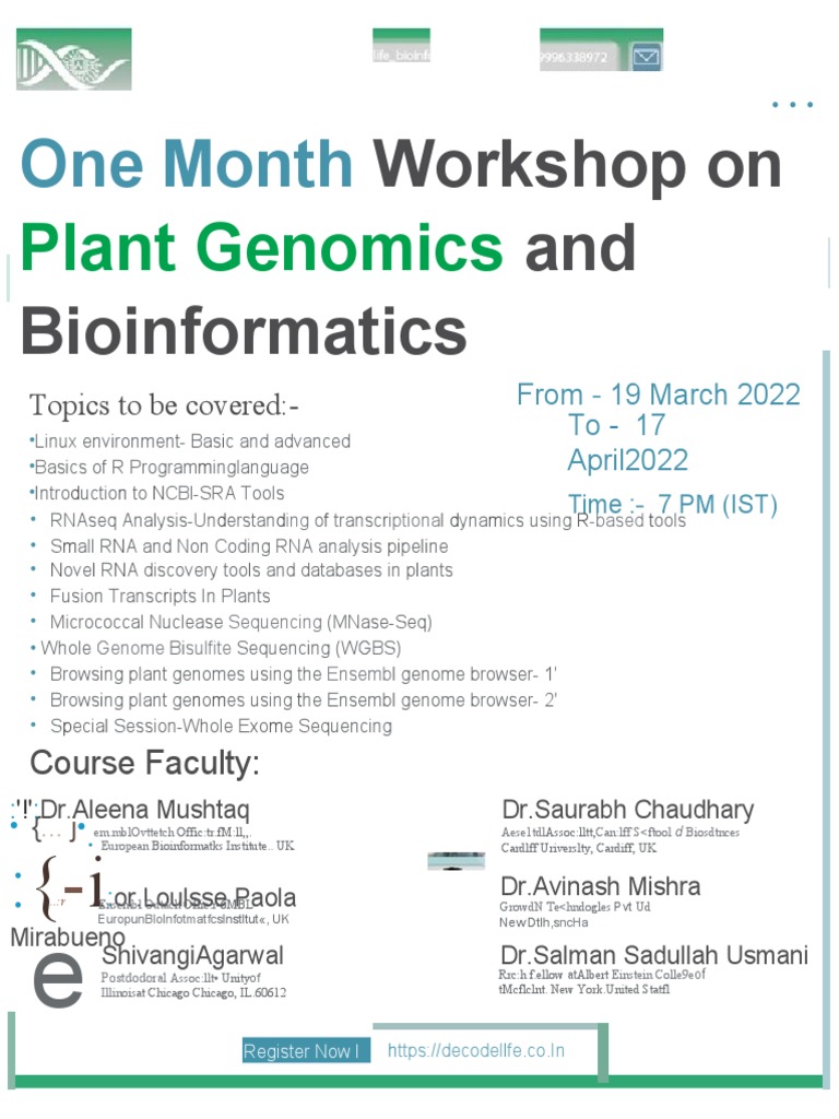 Plant Bioinformatics | PDF