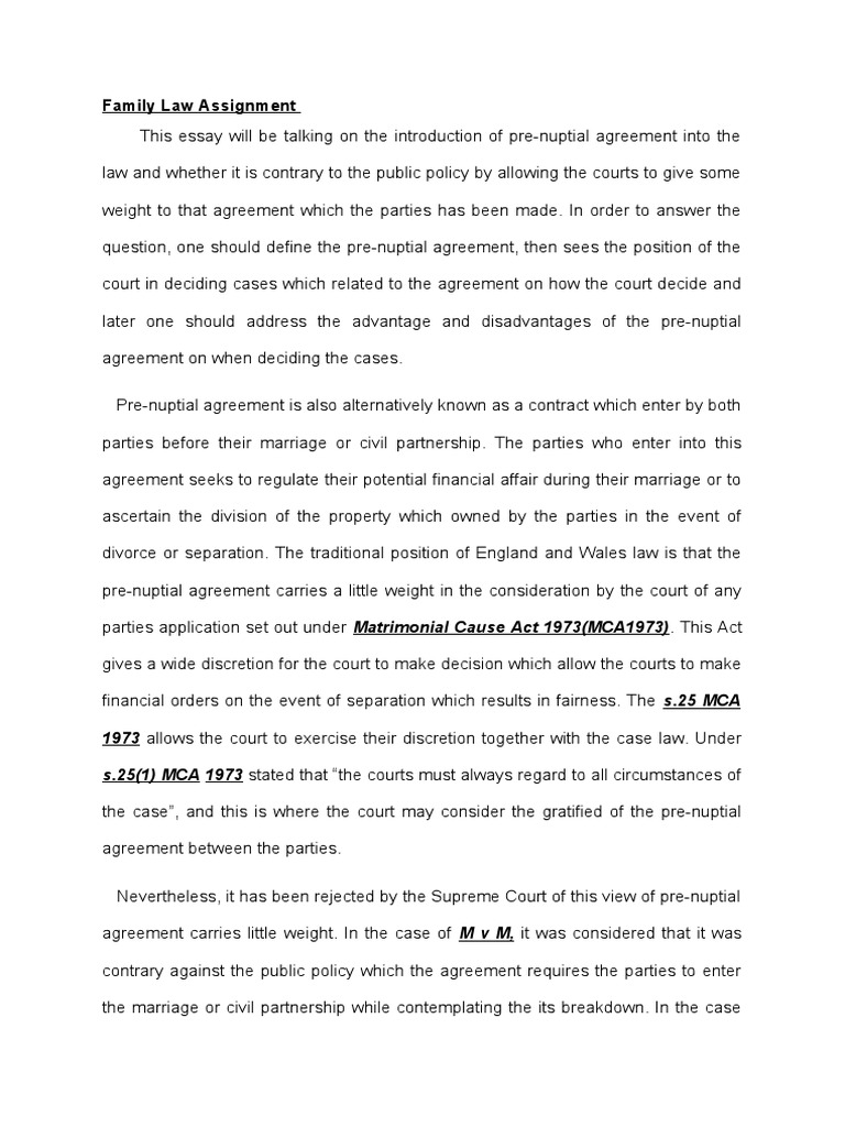 Family Law Assignment.docx | PDF