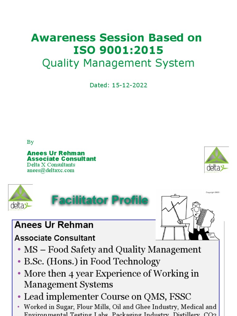 ISO 9001:2015 QMS Awareness Session | PDF
