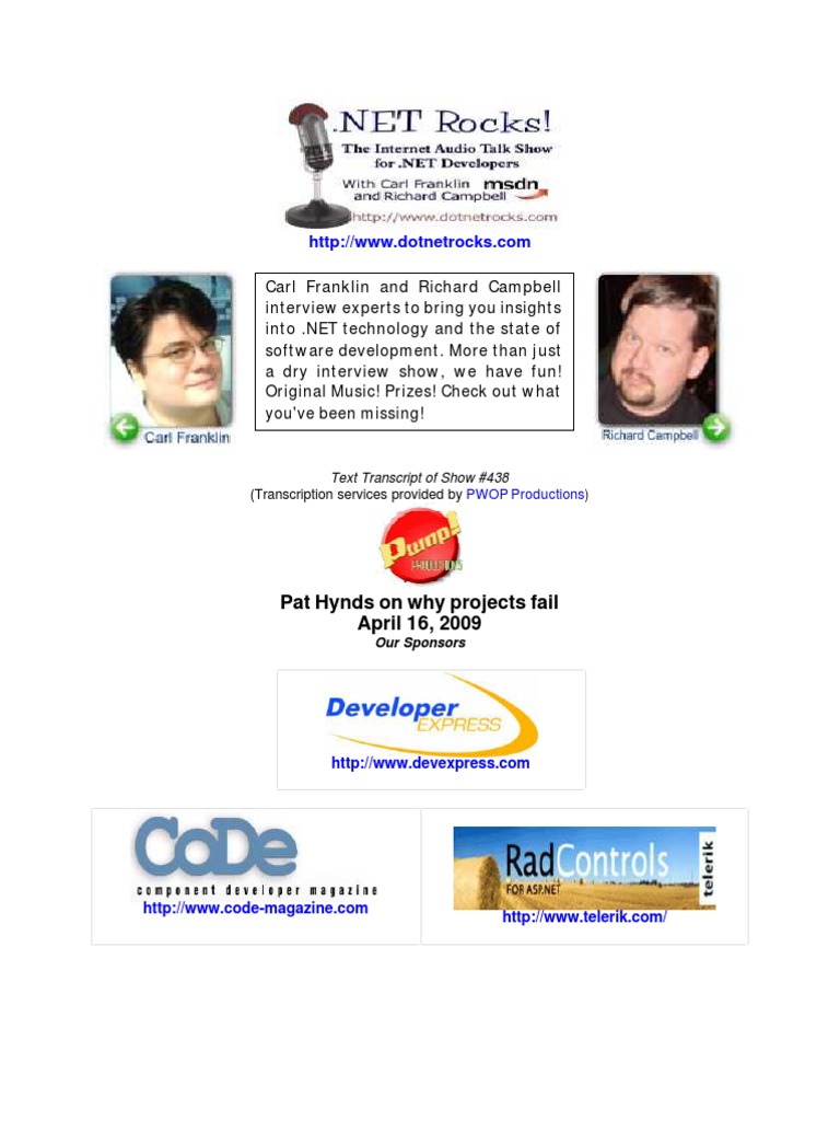 Dot Net Rocks 0438 Pat Hynds | PDF | Agile Software Development ...