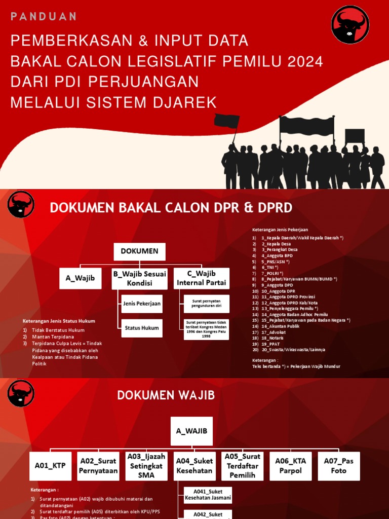 PANDUAN PEMBERKASAN DAN INPUT DATA SISTEM DJAREK PARTAI.pdf | PDF