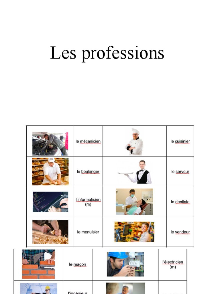 Les professions.pptx | PDF