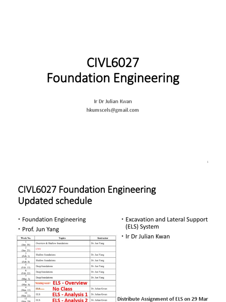 1-Overview of Excavation and Lateral Support System (2023) PDF | PDF ...