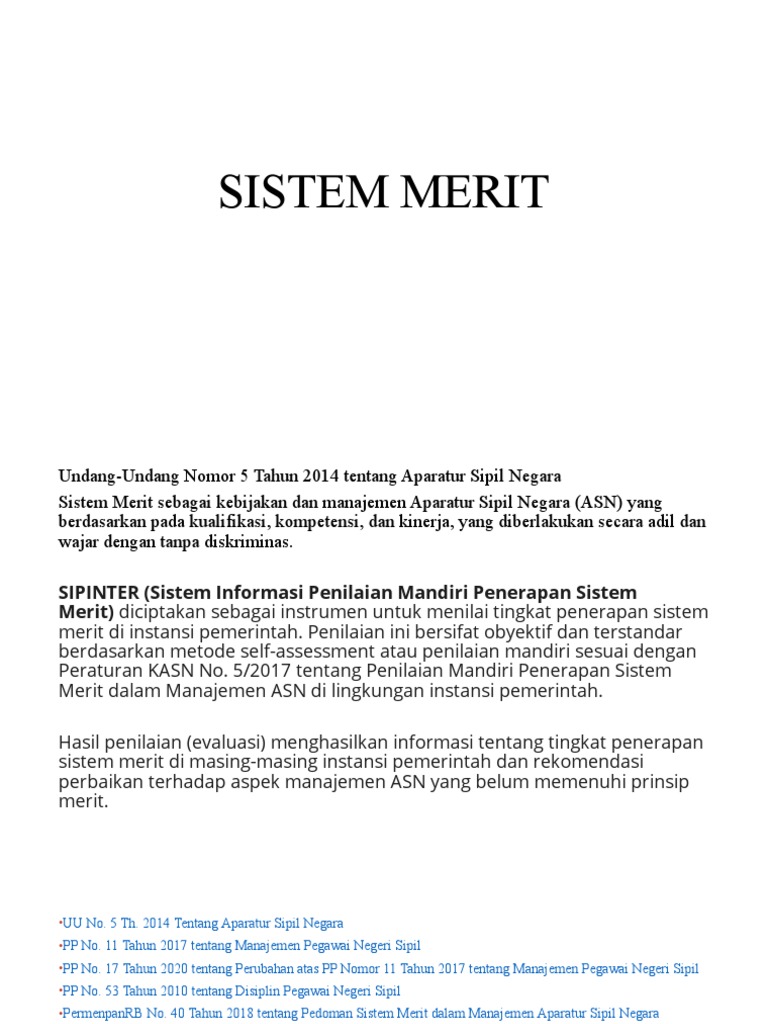 Sistem Merit | PDF