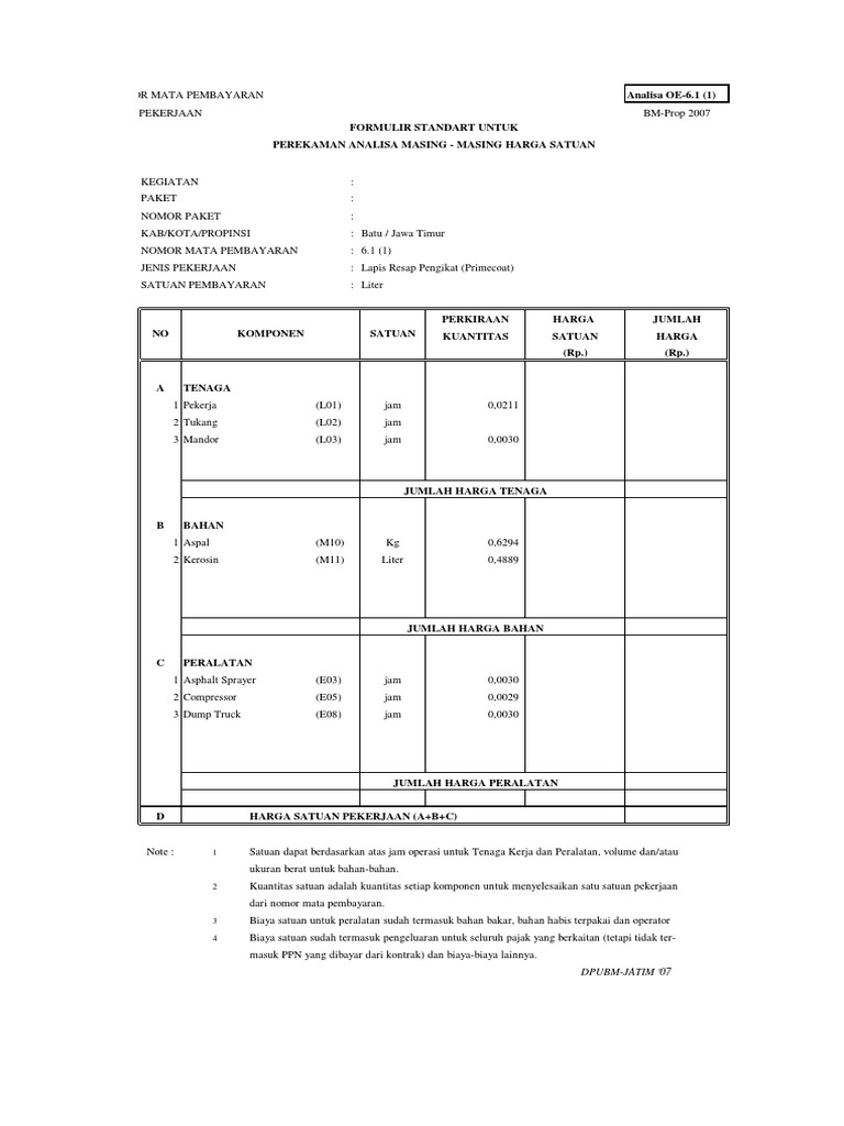 Lapis Resap Pengikat (Primecoat) PDF | PDF