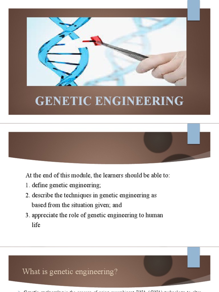 Module 1 Bio2 Genetic Engineering | PDF