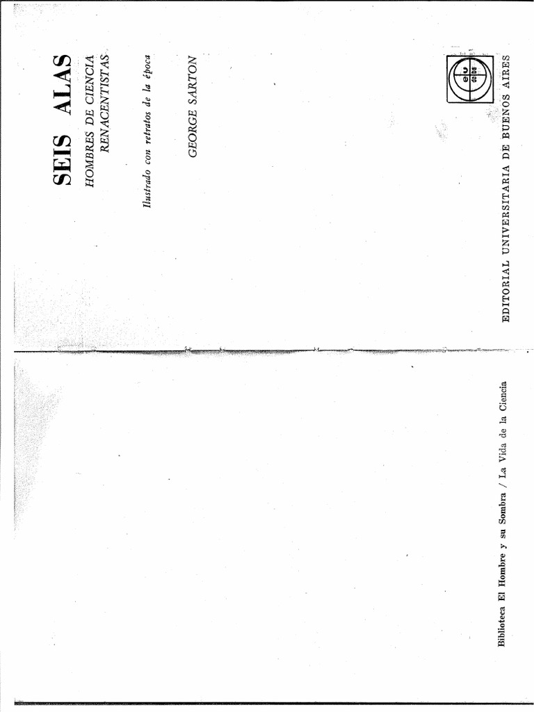 George Sarton - Seis Alas - Alas 1 A 3 | PDF