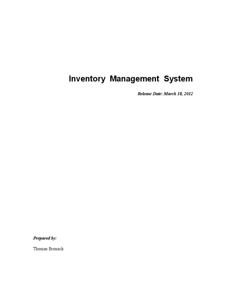 Inventory Management System | PDF | Computer Network | Databases