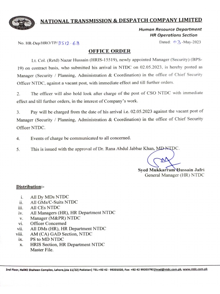 CSO Office Order PDF | PDF