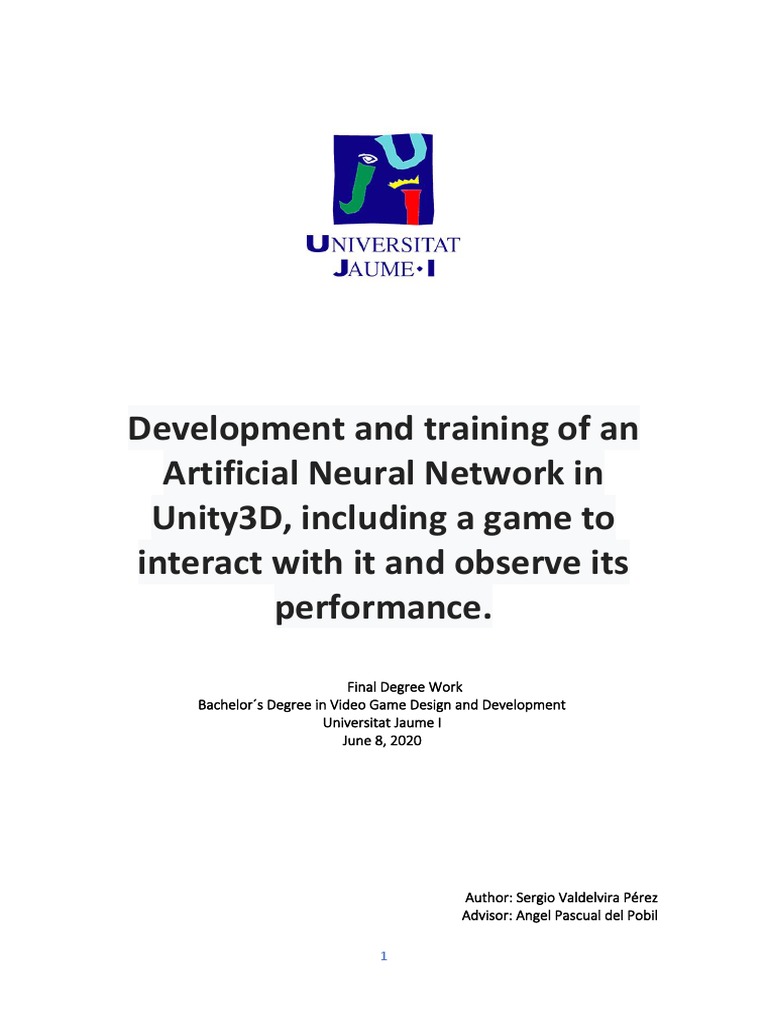 TFG 2020 ValdelviraPerez Sergio | PDF | Artificial Neural Network | Computing