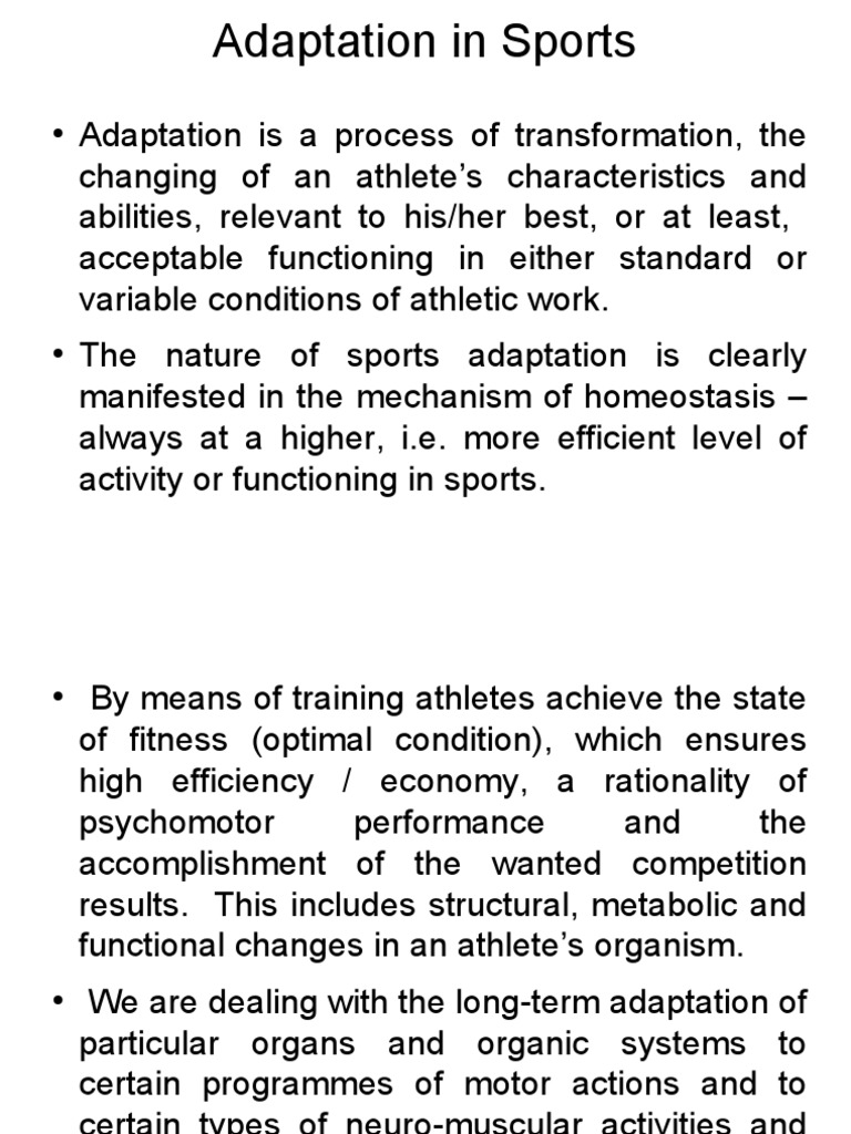 Lecture 3 Adaptations - Supercompensation | PDF