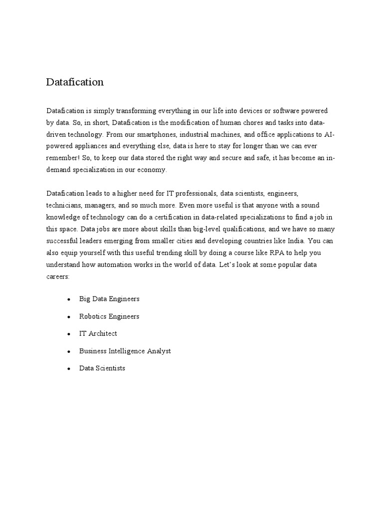 Datafication | PDF Datafication | PDF