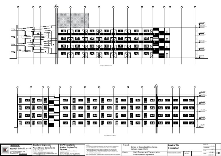 Elevation (Classroom Block) Front Back | PDF