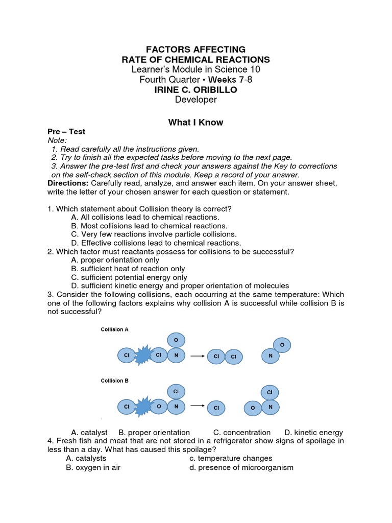 Sci10 Q4 W7 8 EDITED2Factors Affecting Rate of Chemical Reactions - Bgo ...