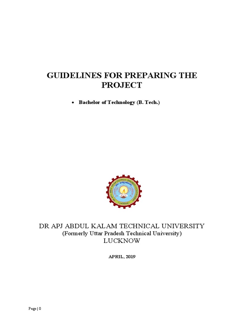 AKTU Project Thesis Preparation Manual | PDF
