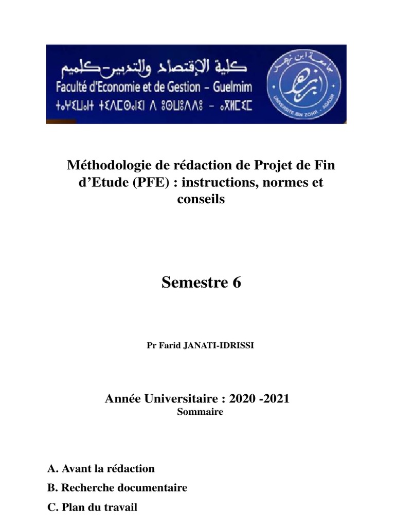 Guide PFE: Normes et Conseils | PDF