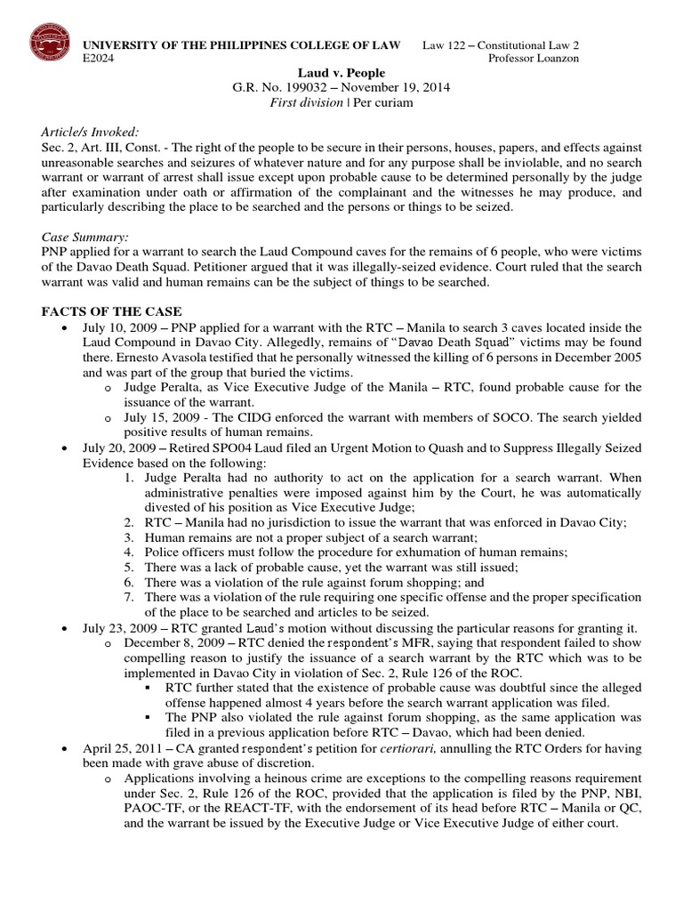 Laud v. People PDF | PDF