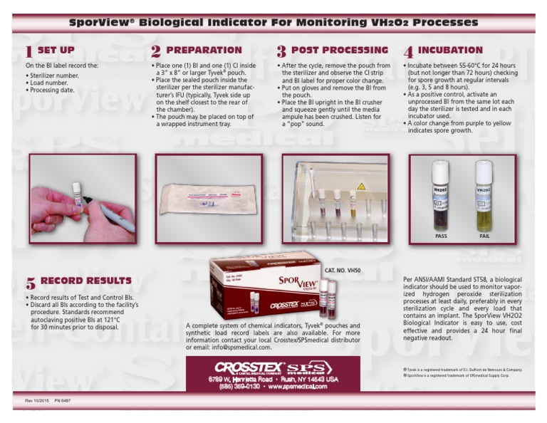 VH50 Biological Indicator For Monitoring VH2O2 Processes ...