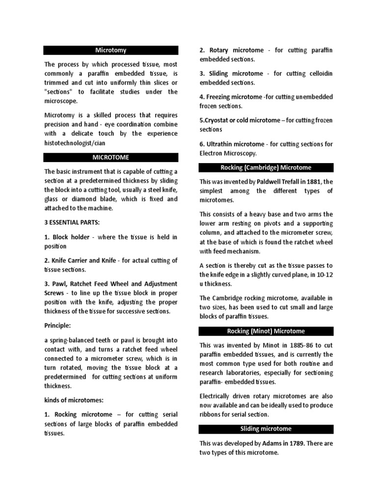Microtomy PDF | PDF