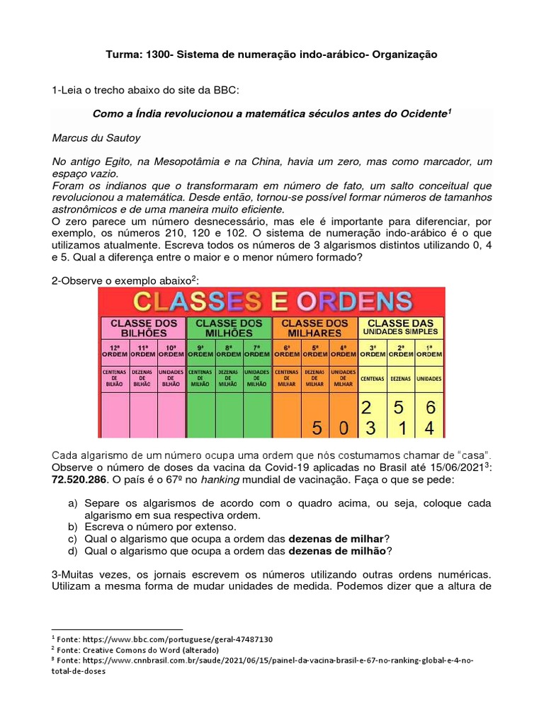 Ordens Classes Exer PDF | PDF