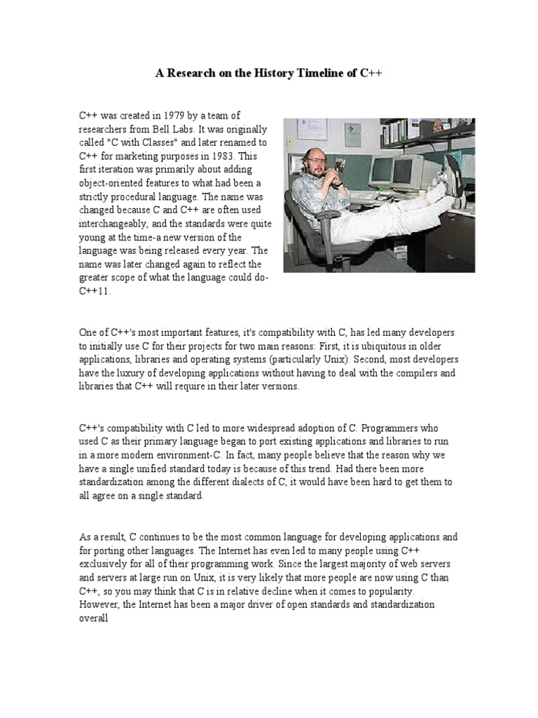 A Research On The History Timeline of C | PDF
