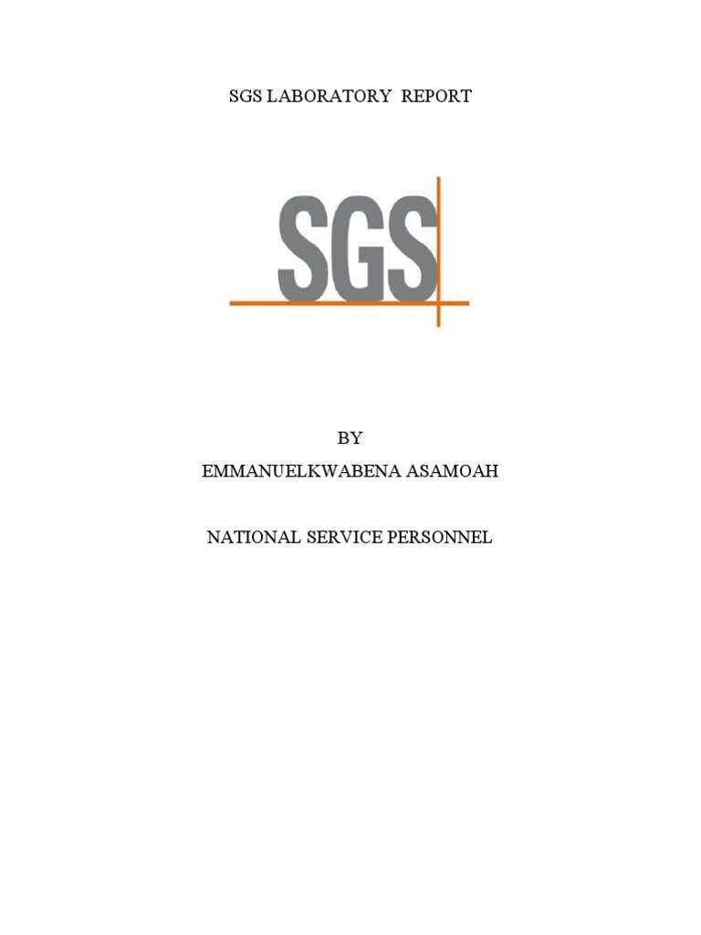 Sgs Laboratory Report | PDF