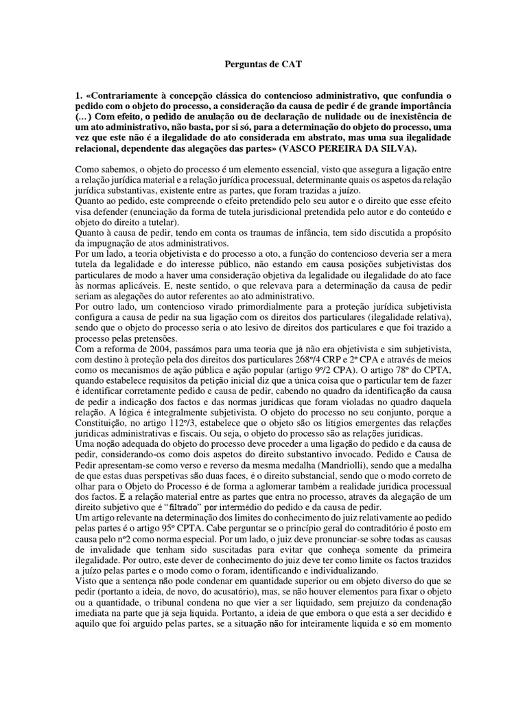 Perguntas CAT FINAL PDF | PDF