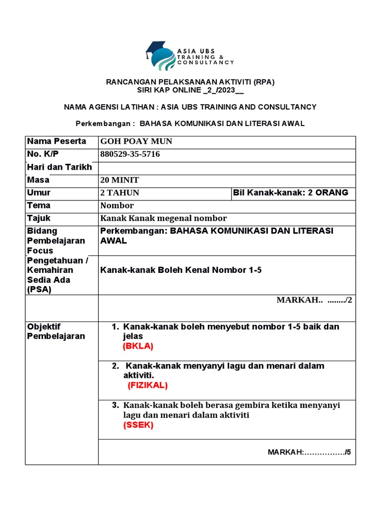 Individu (Rpa) Bkla | PDF