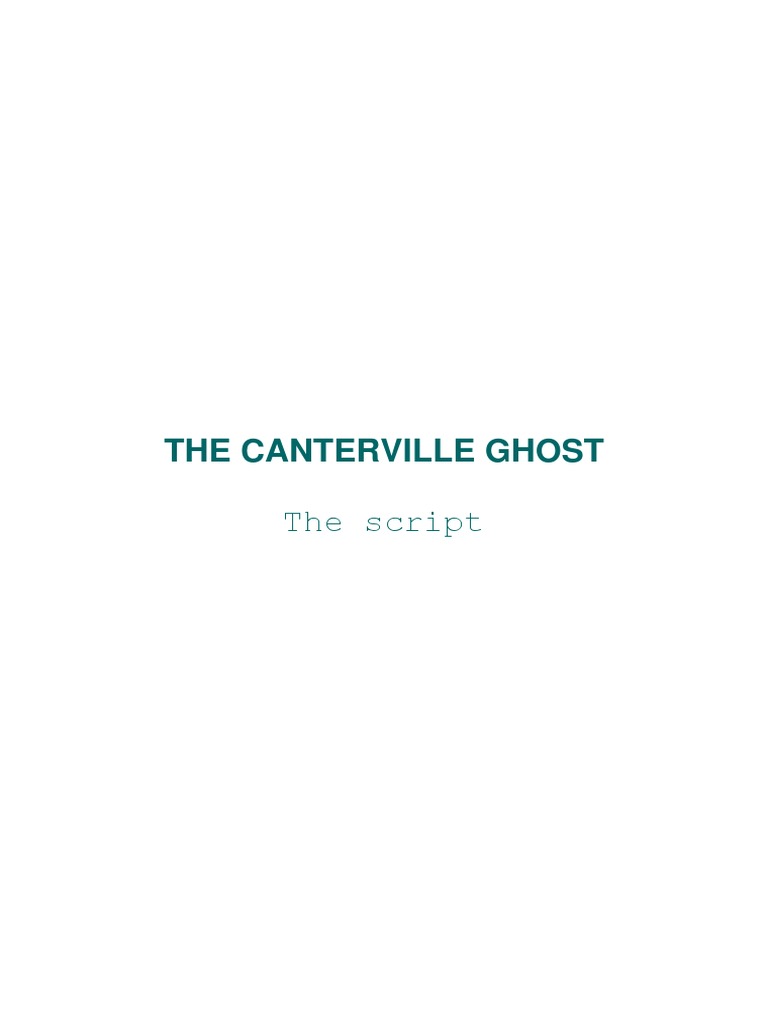 Script Canterville Ghost Teatro Ingles Secundaria PDF | PDF