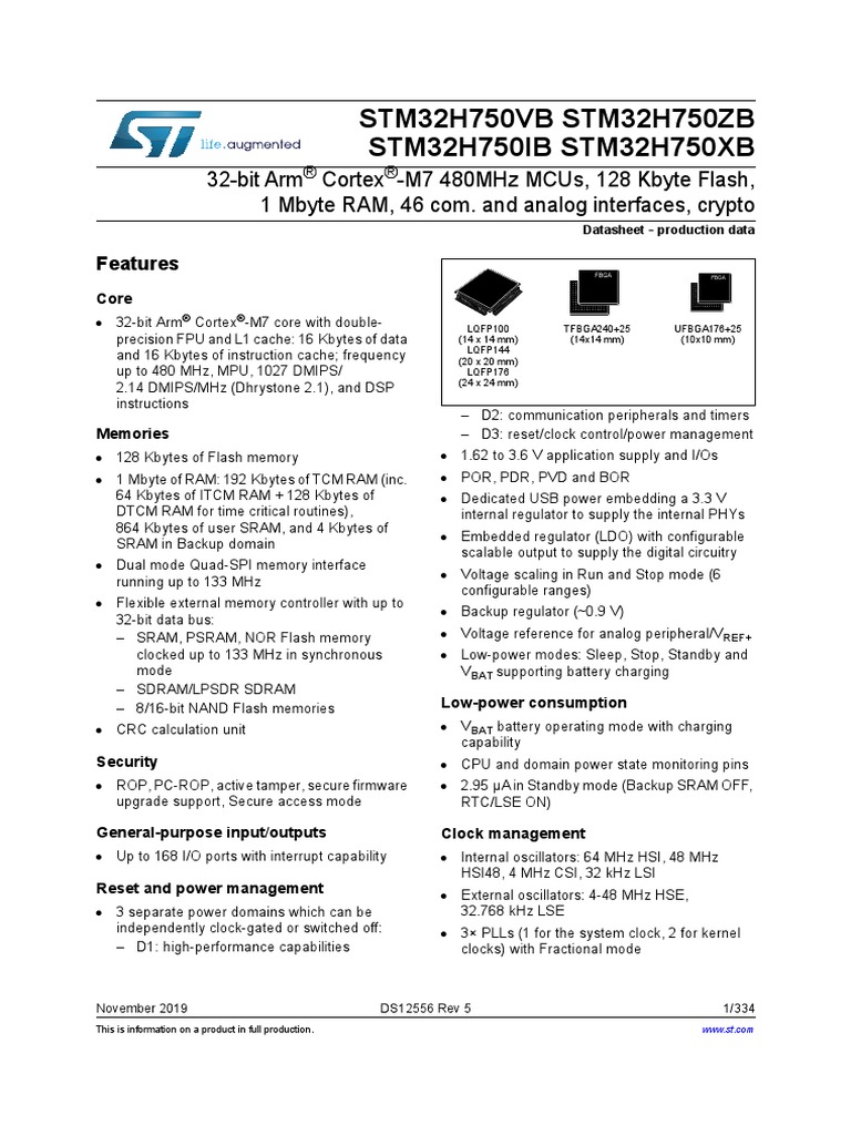 stm32h750vbt6 PDF | PDF