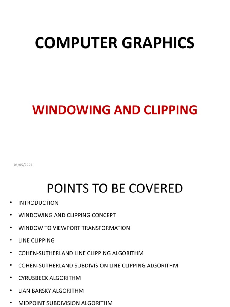 WINDOWING & CLIPPING.pptx | PDF