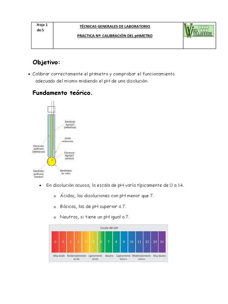 Guía paso a paso para la calibración de un pHmetro | PDF | Ph | Laboratorios